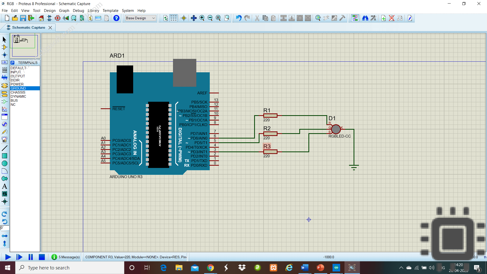 Rgb Led Control With Arduino In Proteus Software