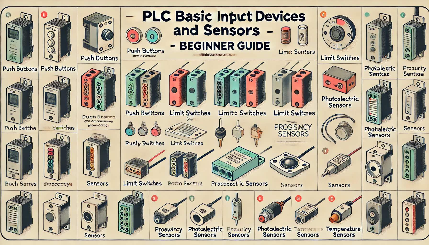 PLC Basic Input Devices and Sensors types -Beginner Guide