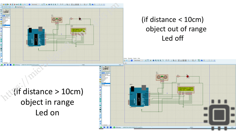 Distance Measuring Using UltraSonic Sensor In LCD Display