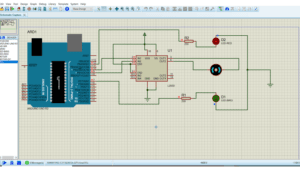 DC Motor Control with L293D Driver in Proteus-Arduino