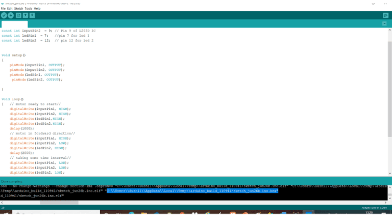 DC Motor Control with L293D Driver in Proteus-Arduino