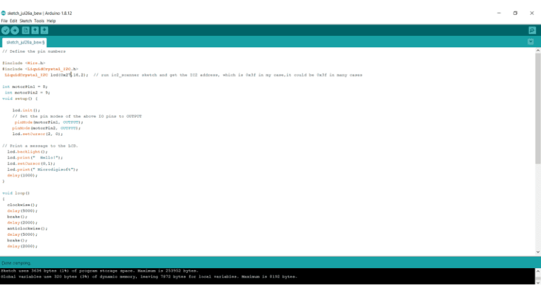 Control DC Motor With LCD Display In Proteus