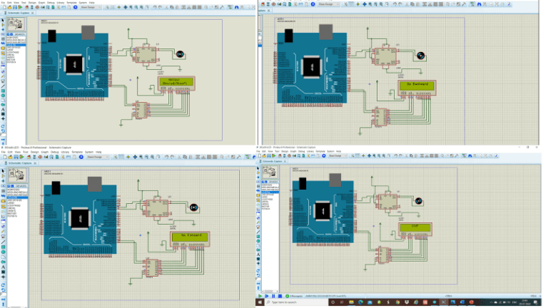 Control DC Motor With LCD Display In Proteus