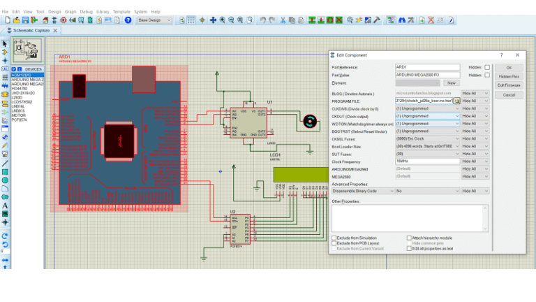 Control DC Motor With LCD Display In Proteus