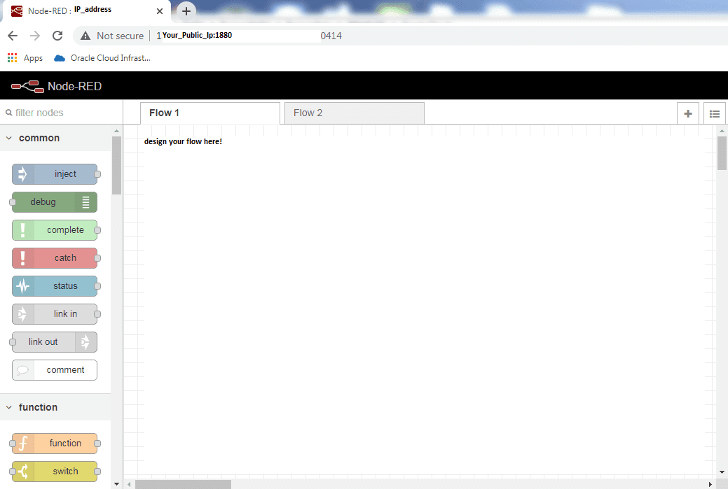 Installing Node-RED on Oracle Cloud with An Always Free Virtual Machine