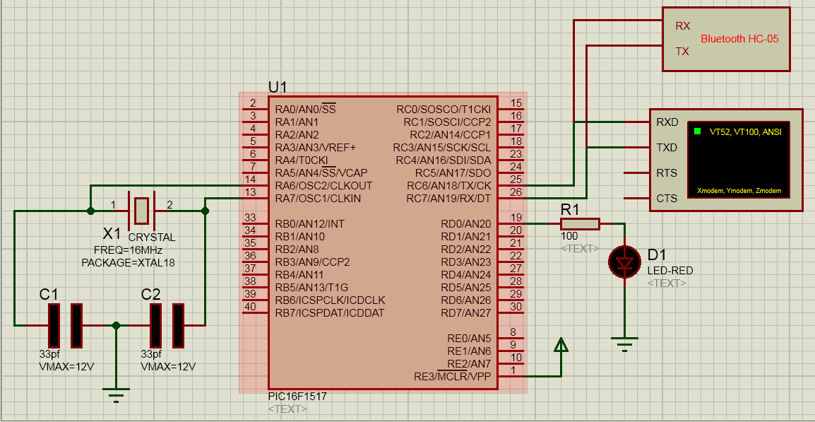 Interfacing HC-05 Bluetooth Module with PIC Microcontroller