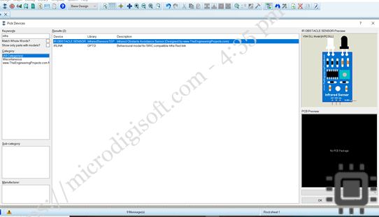 How to get infrared sensor library for proteus | microdigisoft.com