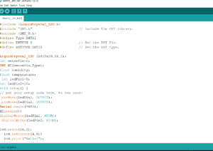 Interfacing DHT11 Humidity and Temperature sensor with LED in Proteus