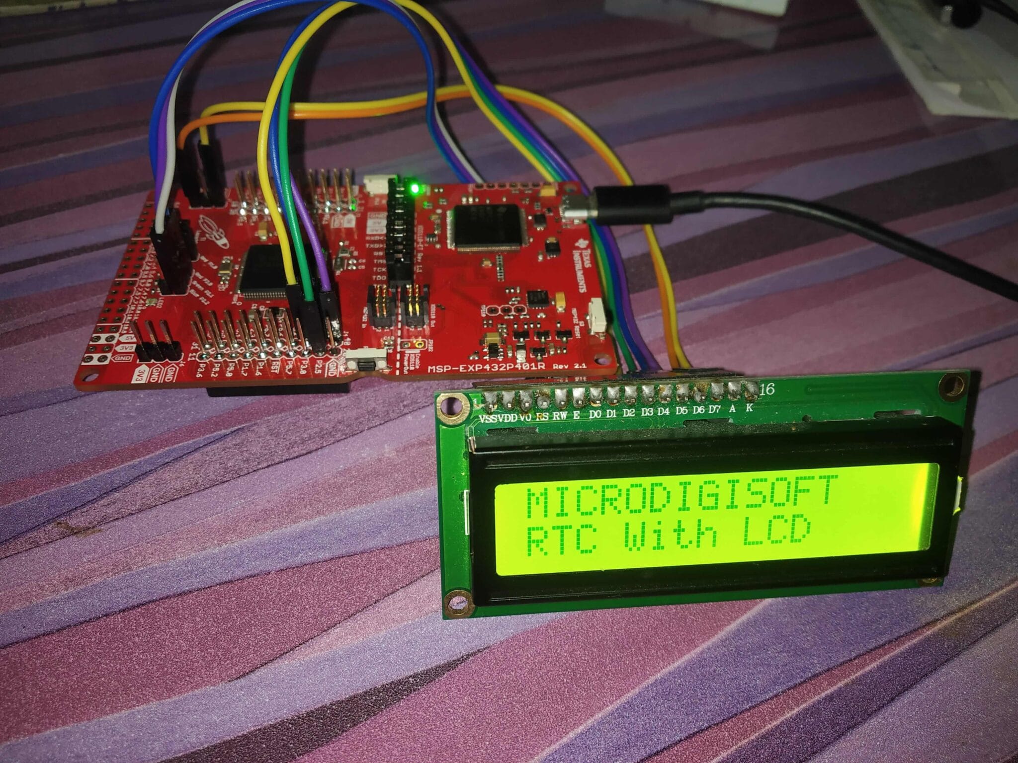 RTC (Real Time Clock) Module with MSP432 Microcontroller