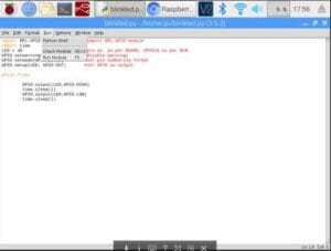 Blinking LED with Raspberry Pi3 Using Python