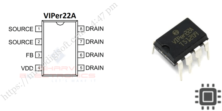Introduction to VIPER22A SMPS Controller IC | microdigisoft.com