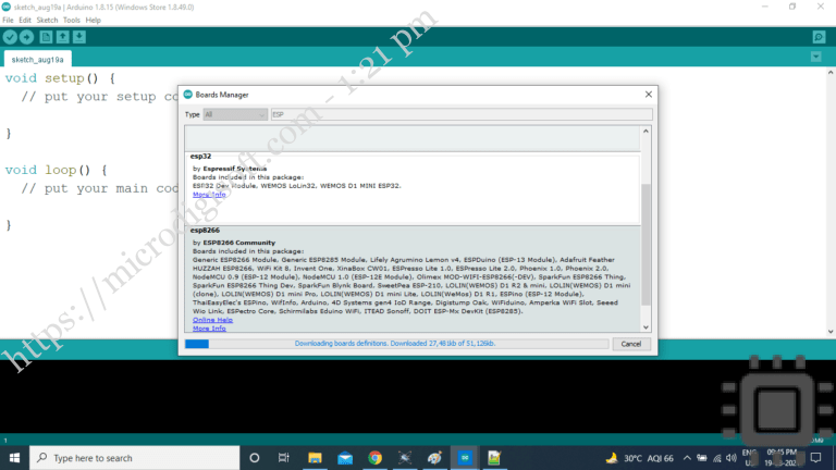 Installing the ESP32 Board in Arduino IDE (Windows)