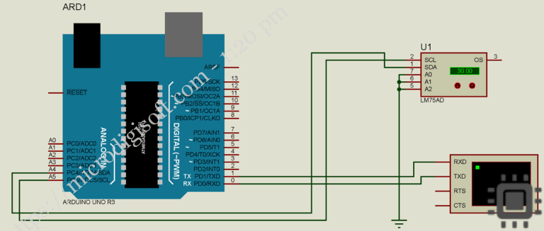 Interfacing LM75 Temperature Sensor Module with Arduino | microdigisoft.com