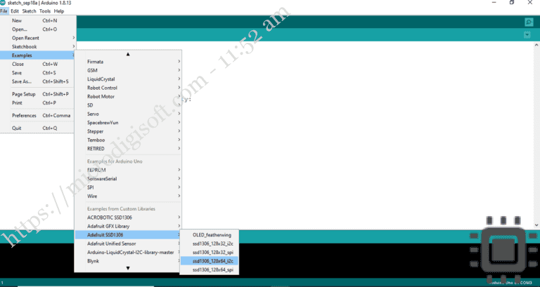 Interfacing SSD1306 OLED display with Arduino