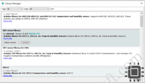 ESP32 with DHT11 Temperature and Humidity Sensor