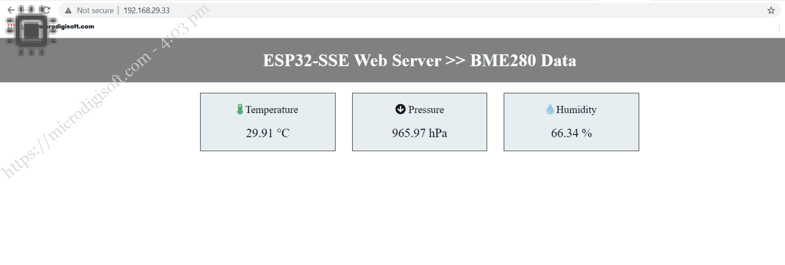 ESP32 Server Sent Events (SSE) Webserver Using Arduino