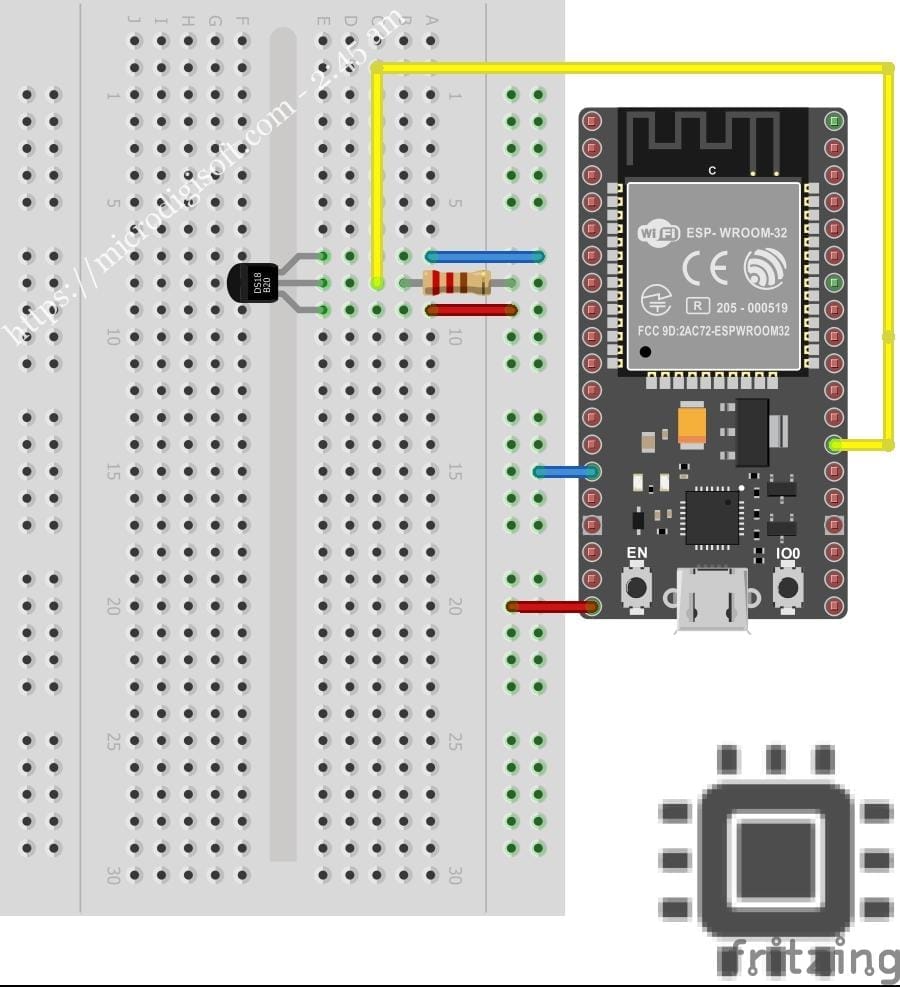 ESP32 With MQTT- Publish DS18B20 Temperature Readings