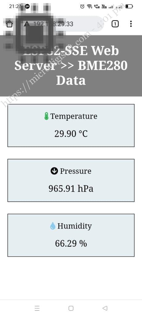 ESP32 Server-Sent Events (SSE) Web Server | microdigisoft.com