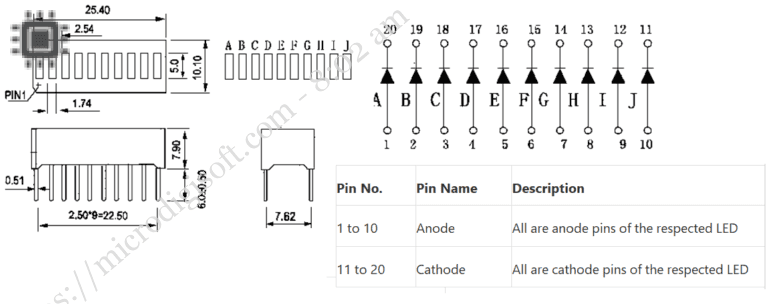 10-Segment LED Bar Graph Display For Arduino