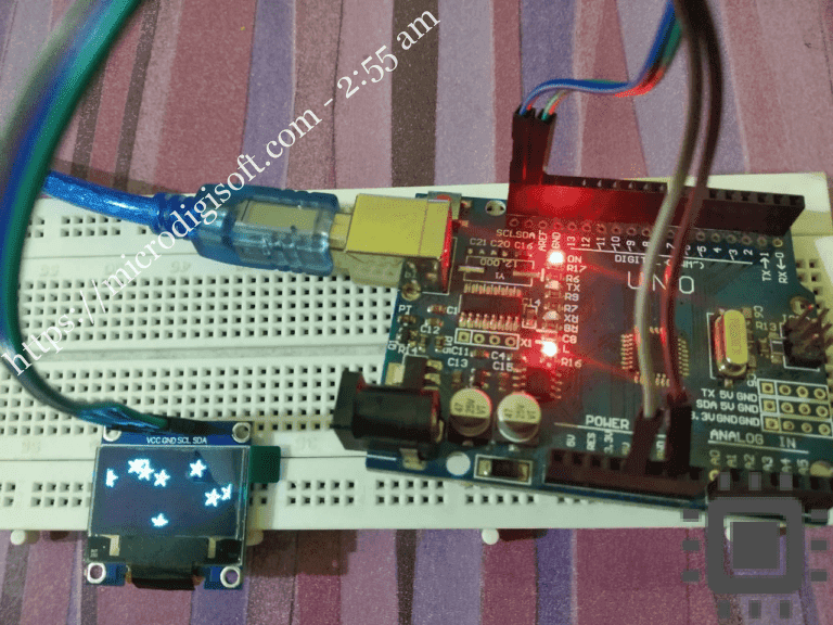 Interface I2C OLED Display (SSD1306) with Arduino