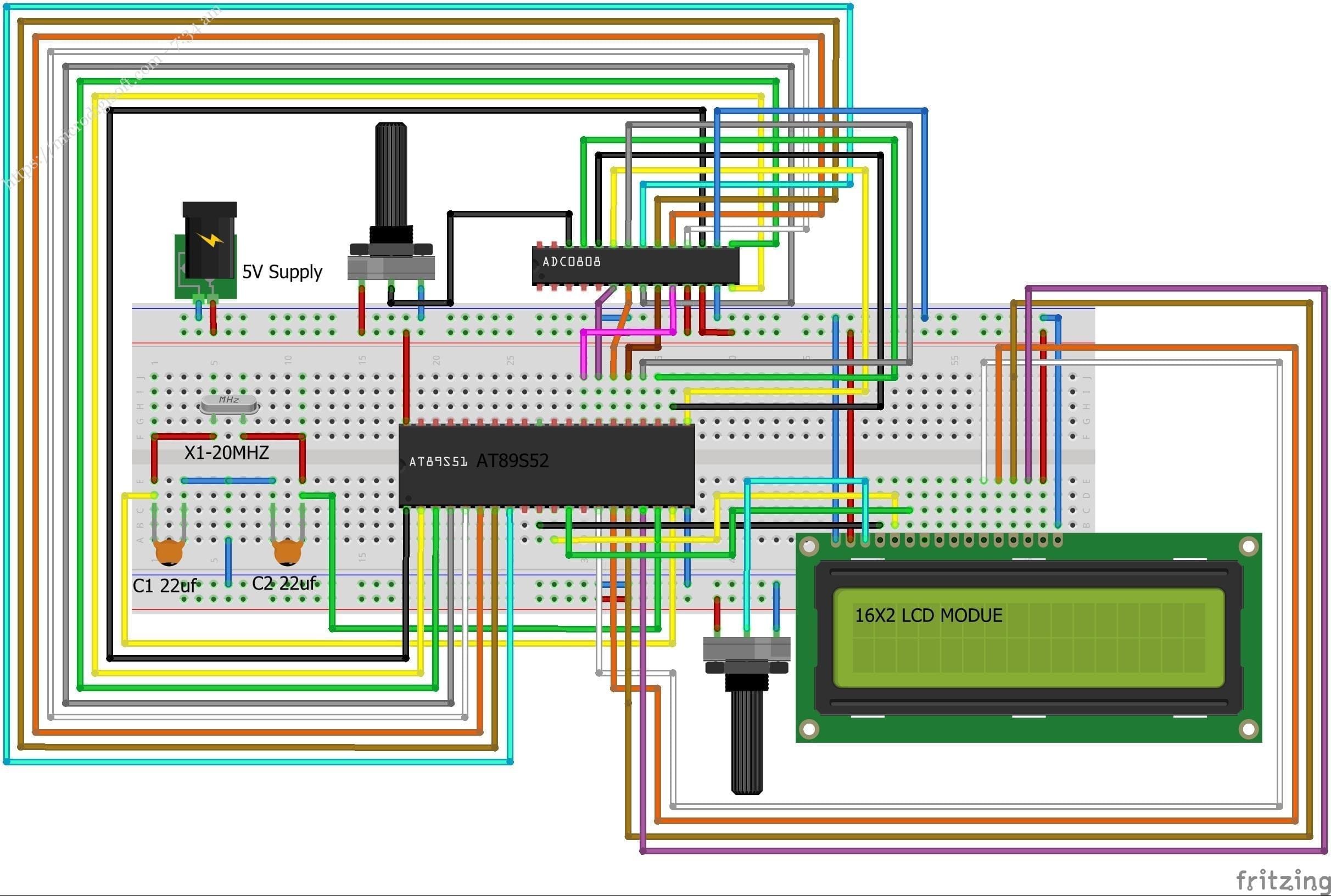 Interfacing ADC0808/ADC0809 with Microcontroller AT89S52