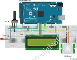 PIR Motion Sensor Detection with 16X2 LCD and Arduino