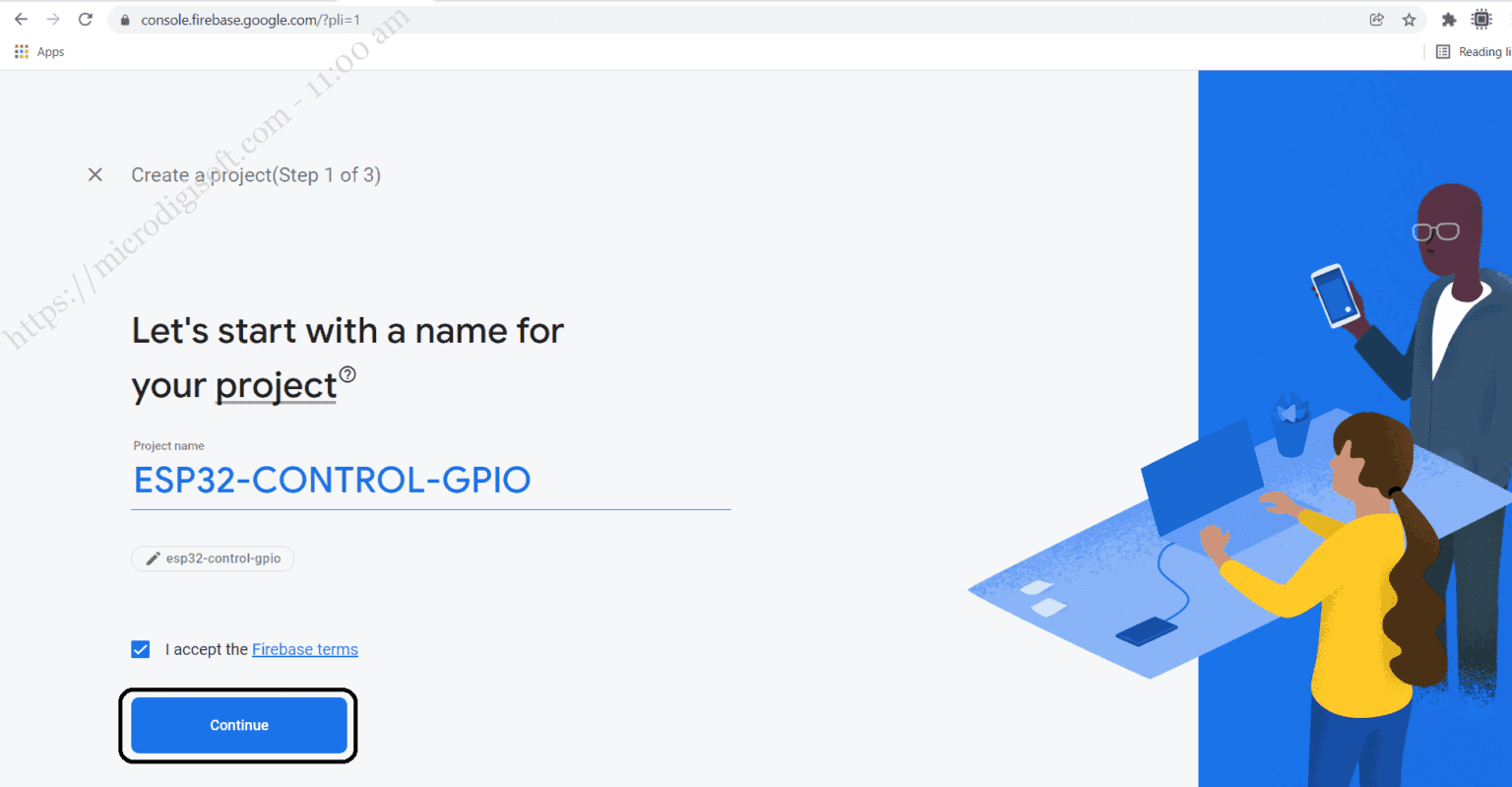 ESP32 with Google Firebase to control GPIO Using Arduino