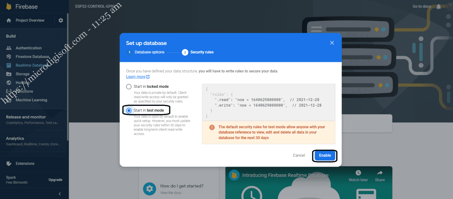 Remote GPIO Control: Google Firebase with ESP32 and Arduino