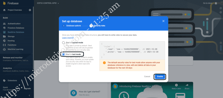 Remote GPIO Control: Google Firebase with ESP32 and Arduino