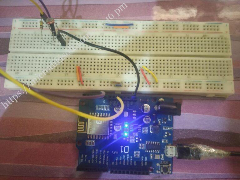 ESP8266 with LDR(light-dependent resistor) and MQTT Server