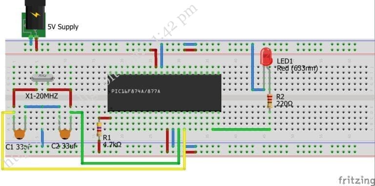 Step-by-Step Guide: Building a PIC16F877A Digital Clock with 7-Segment Display and RTC-DS1307