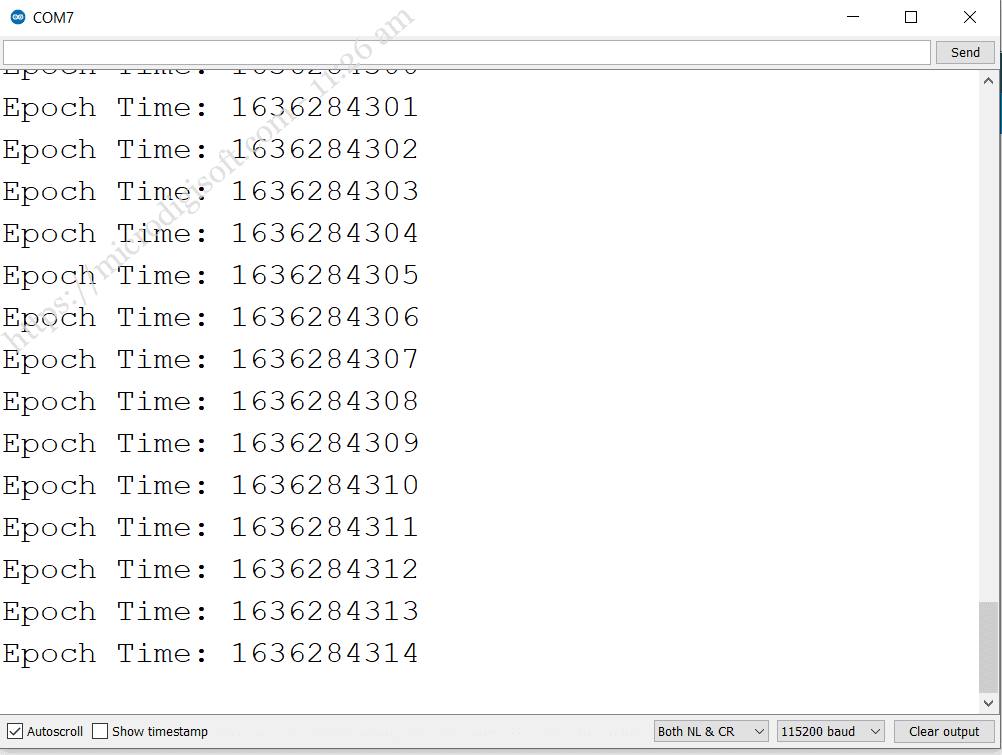 Epochunix Time With Esp32 Through Ntp Server Using Arduino