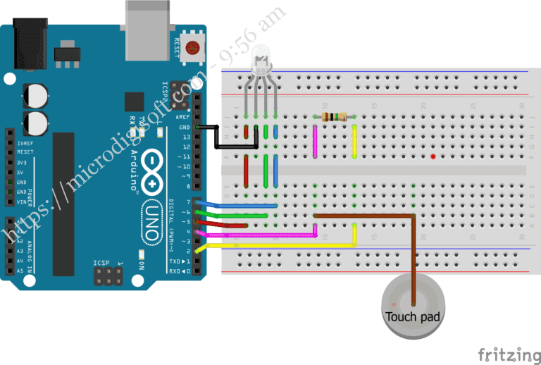 Touch Sensor Controlled RGB Light by Using Arduino