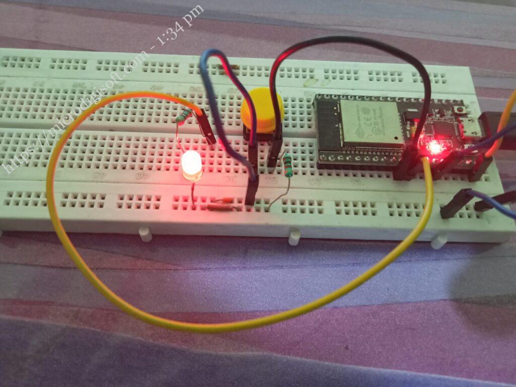 Control ESP32 ESP8266 GPIO Using Web Server and Push Button