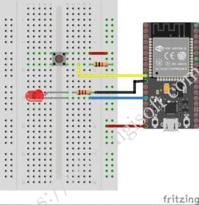 Control ESP32-ESP8266 GPIO using Web Server and push Button
