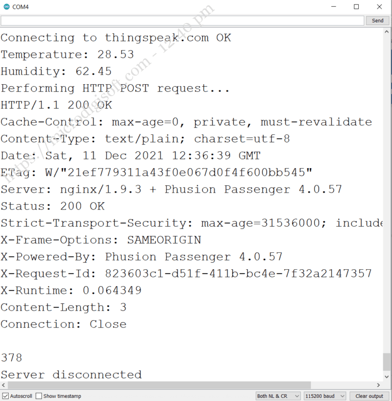 Publishing BME280 Sensor Data to ThingSpeak with ESP32-TTGO T-Call SIM800L