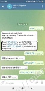 Remote Control of ESP32 GPIO with Telegram Bot and Arduino