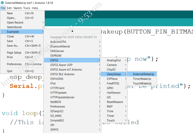 ESP32 Deep Sleep and Wake-Up Sources with Arduino IDE
