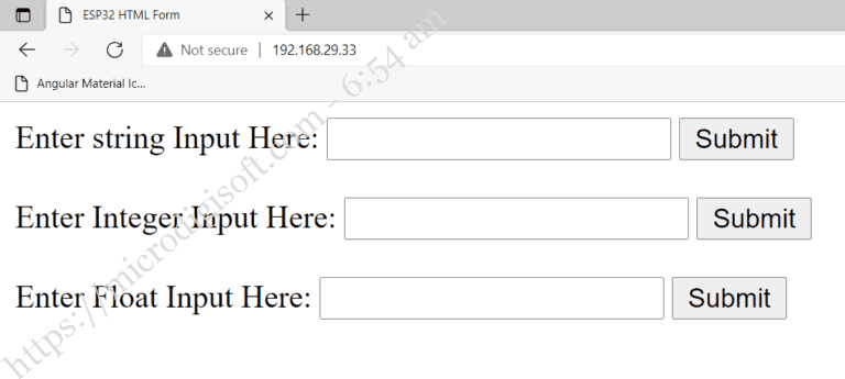 ESP32-ESP8266 Passing Input Data on HTML Form Webserver