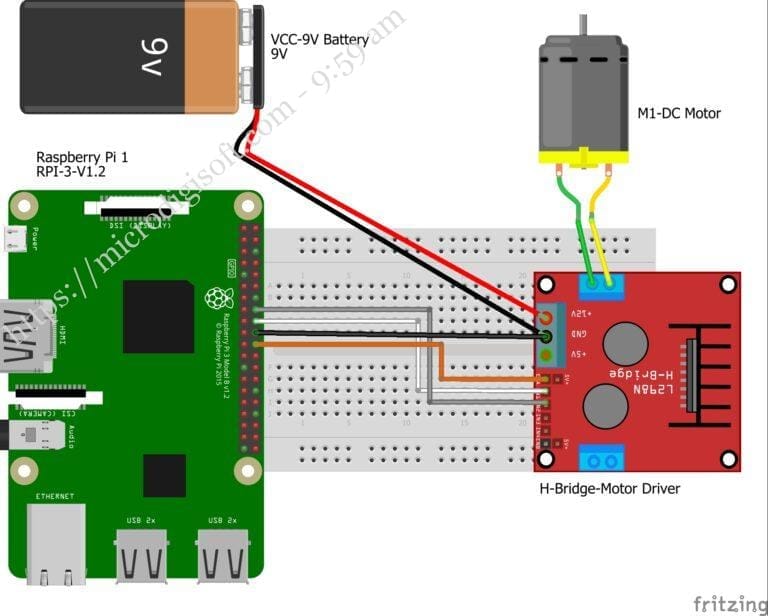 Interfacing DC Motor & Control with Raspberry Pi