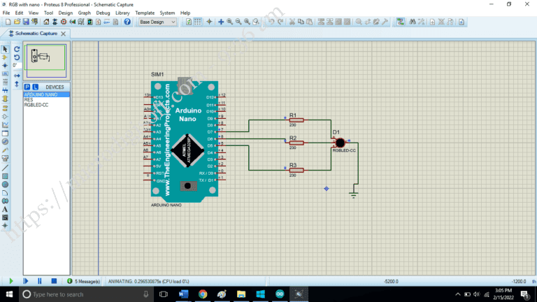 RGB with Arduino Nano In Proteus | microdigisoft.com