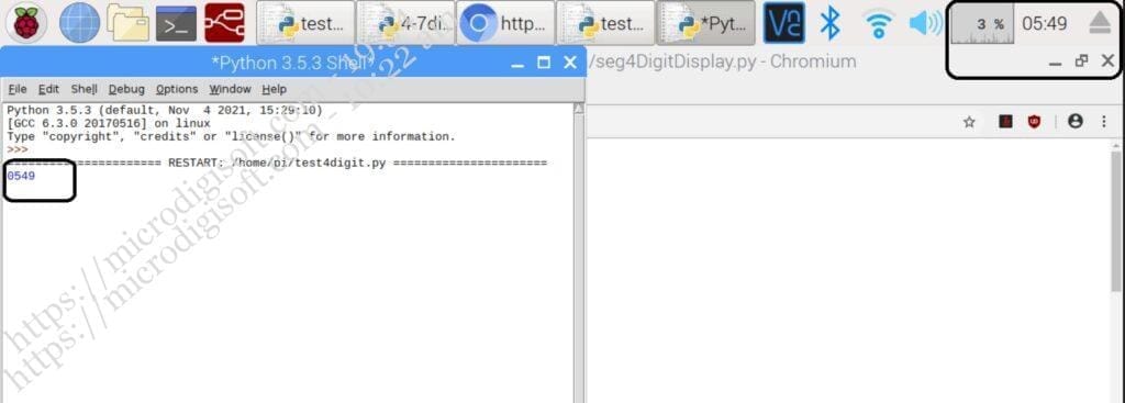 4-Digit 7-Segment Display using Raspberry Pi
