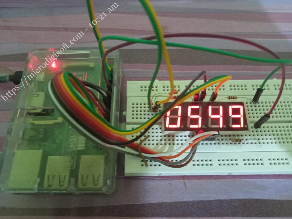 4-Digit 7-Segment Display using Raspberry Pi