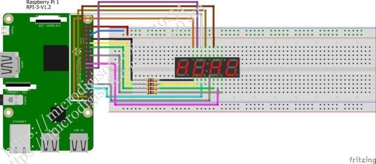 4-Digit 7-Segment Display using Raspberry Pi