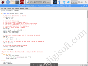 Interfacing Raspberry Pi with ADC MCP3008