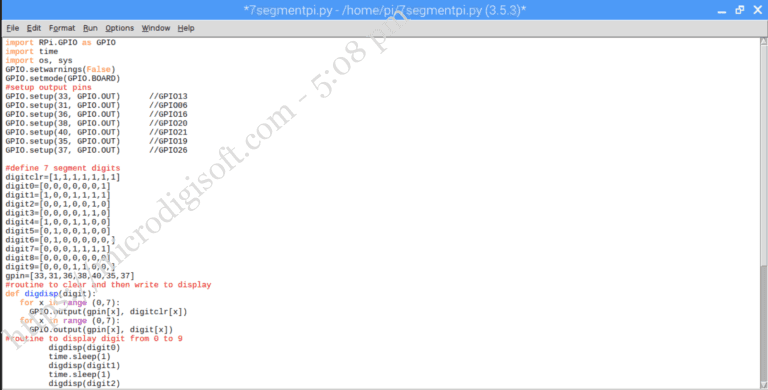 7-Segment Display Interfacing with Raspberry Pi