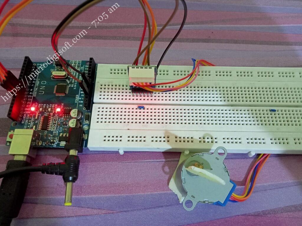 Interfacing 28BYJ-48 Stepper Motor and ULN2003 with Arduino