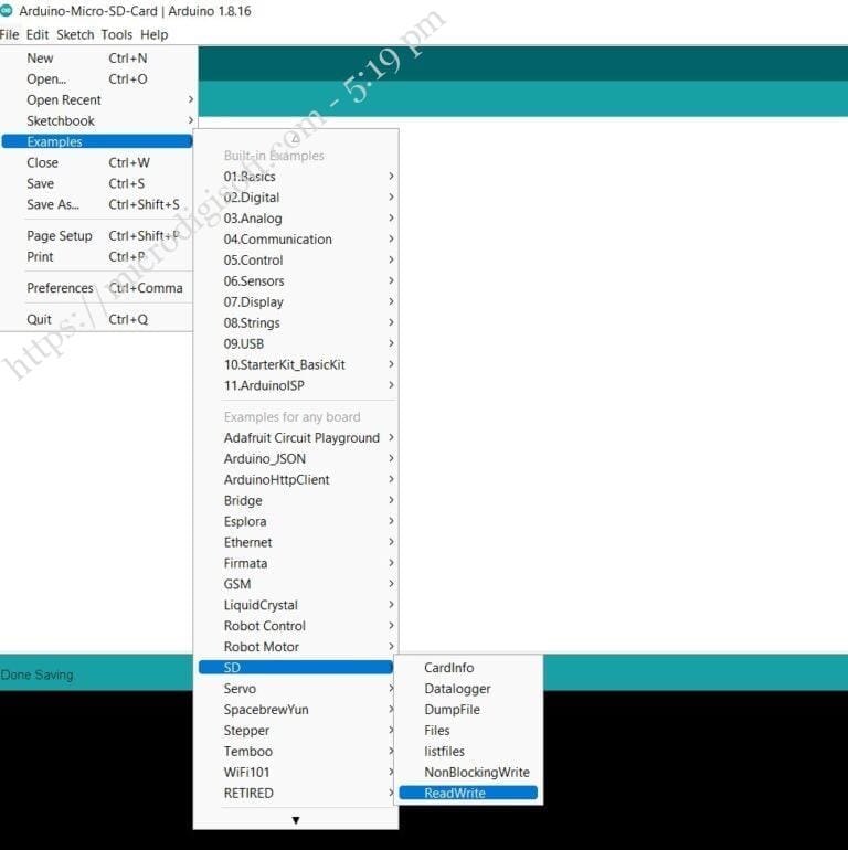 Interfacing MicroSD Card with Arduino UNO