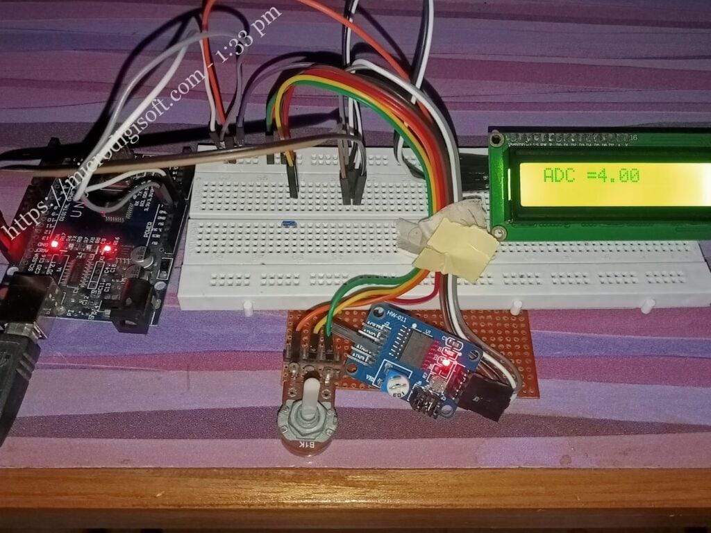 Interfacing PCF8591 ADC / DAC Module with Arduino