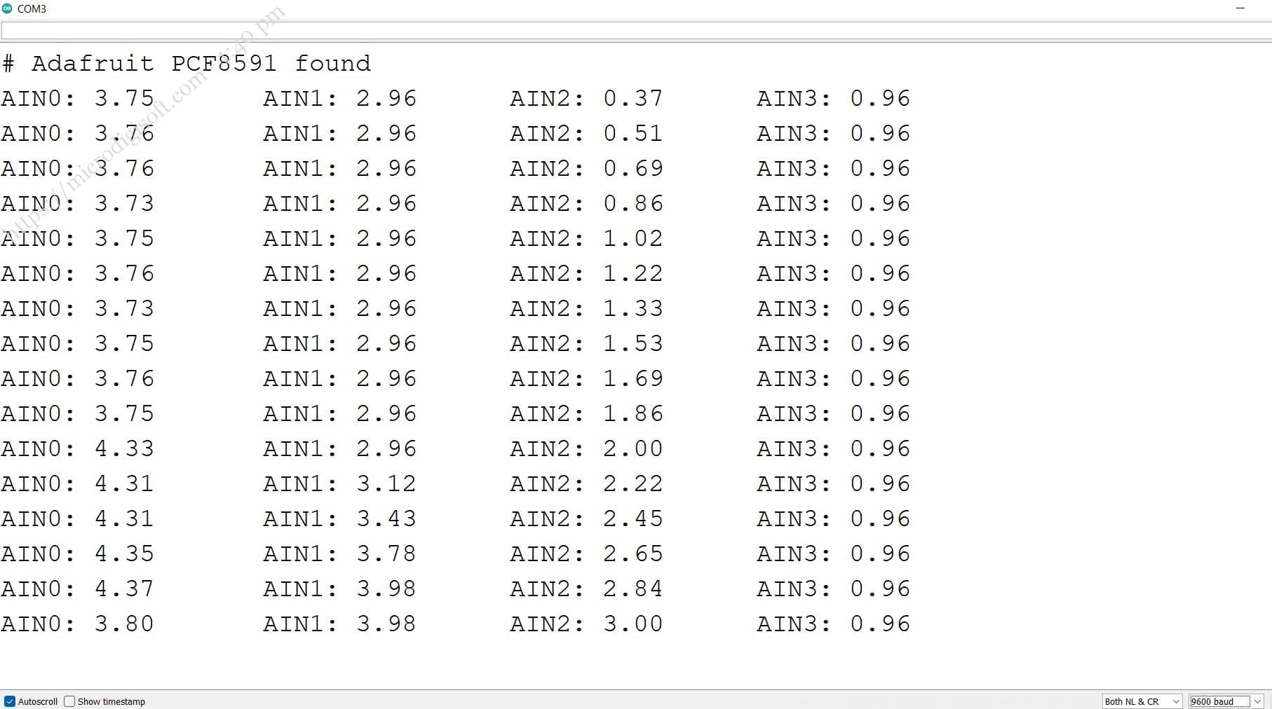 Interfacing PCF8591 ADC / DAC Module with Arduino